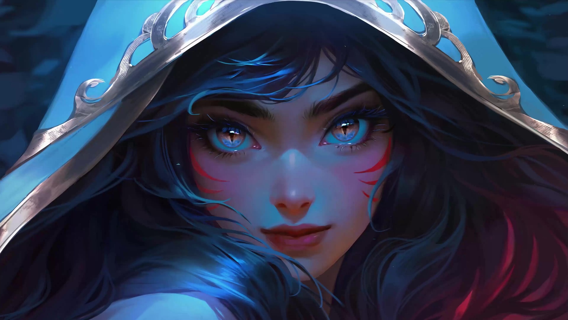 Ahri Portrait League of Legends Live Wallpaper - WallpaperWaifu