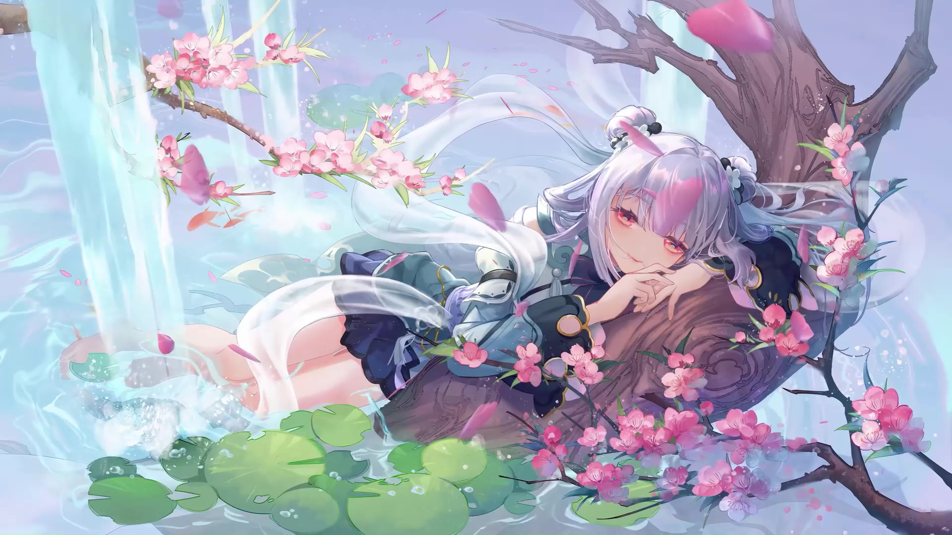 Tang Jiuxia Floating in Water Virtual YouTuber Live Wallpaper ...