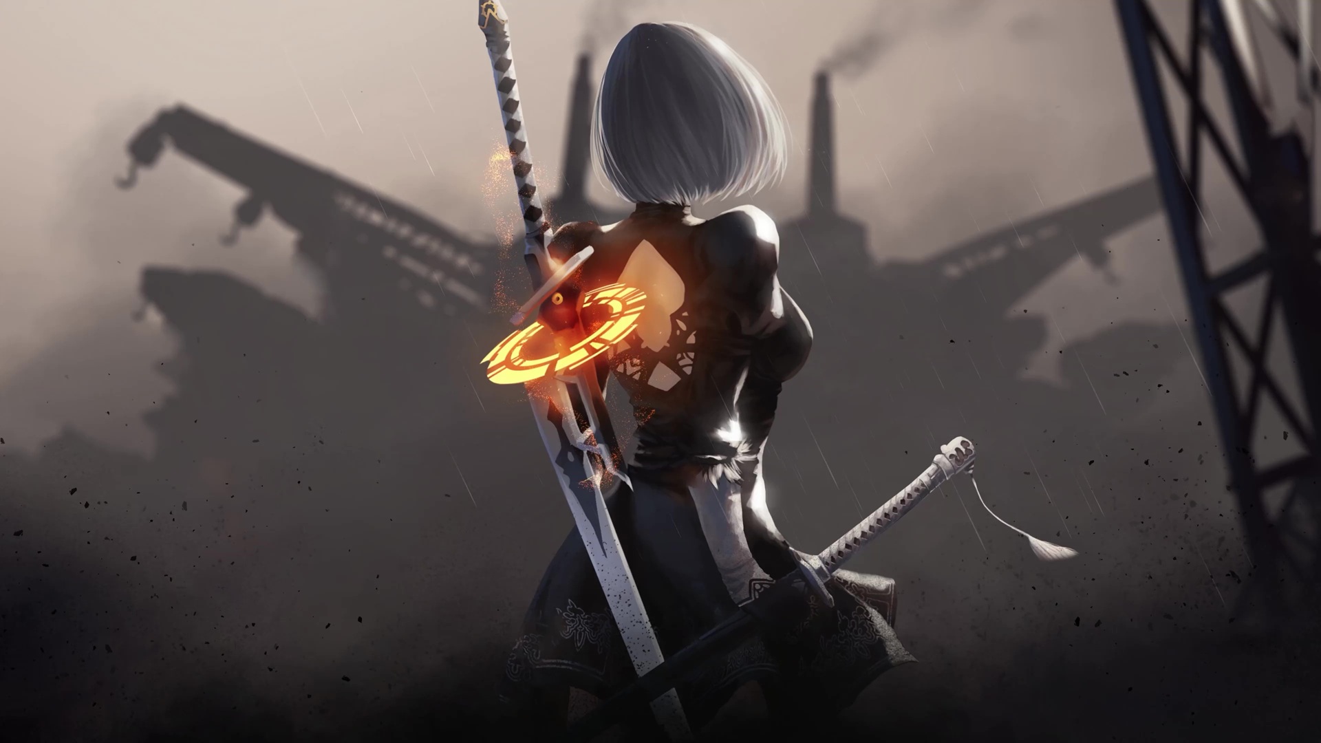 YoRHa No.2 Type B Nier: Automata Live Wallpaper - WallpaperWaifu