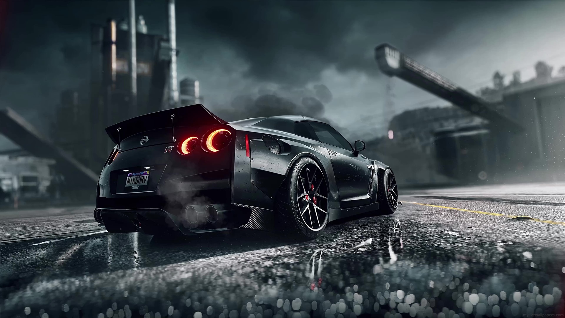 Black Nissan GT-R R35 Need for Speed Live Wallpaper - WallpaperWaifu