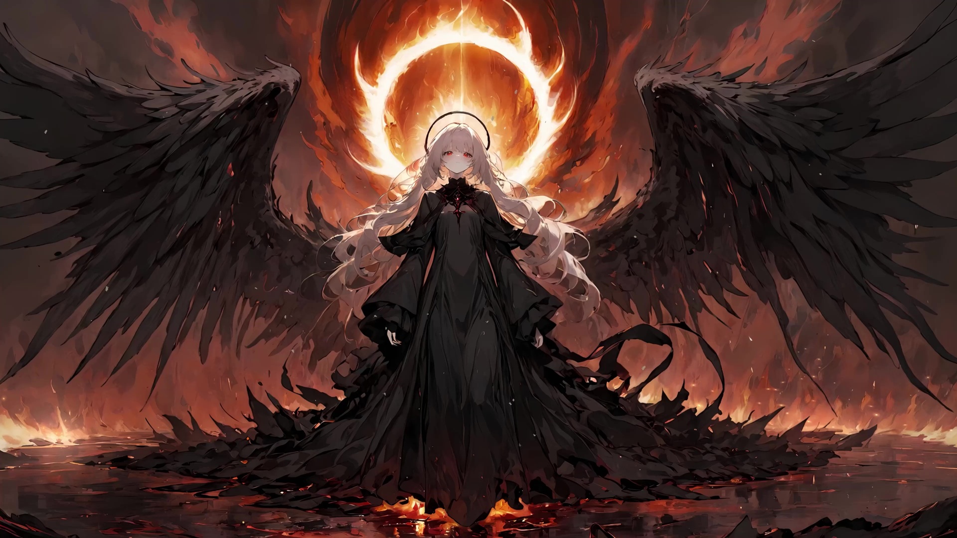 Fallen Angel of the Apocalypse Live Wallpaper - WallpaperWaifu