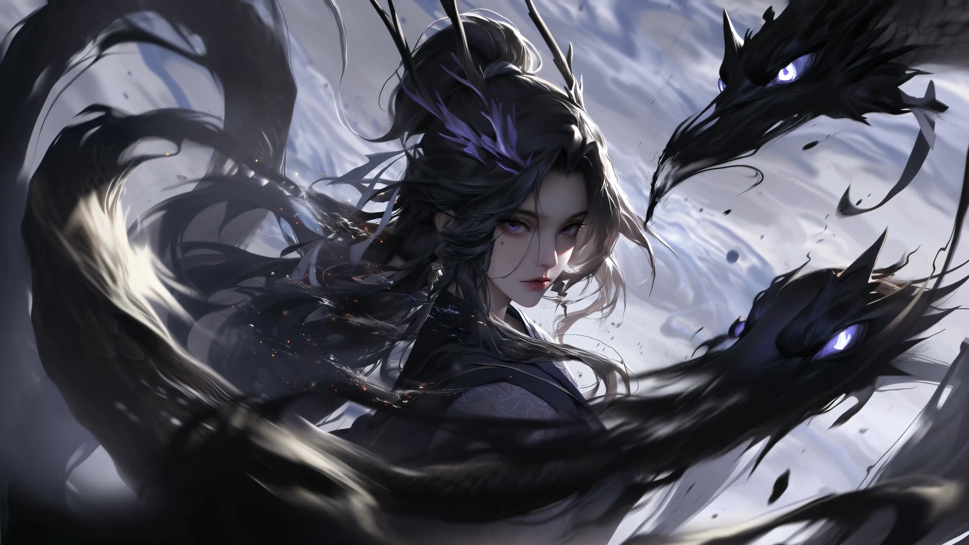 Shadow Dragon Princess Live Wallpaper - WallpaperWaifu