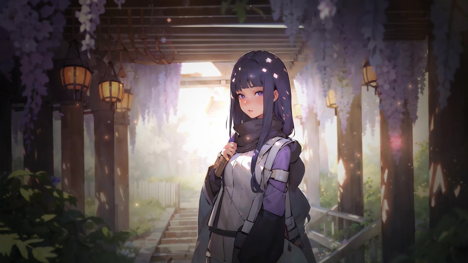Hinata Hyuga Wisteria Naruto Shippuden Live Wallpaper - WallpaperWaifu