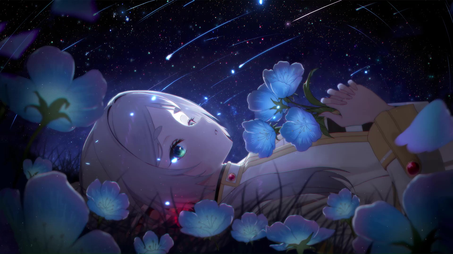 Frieren under the Falling Stars Sousou no Frieren Live Wallpaper ...