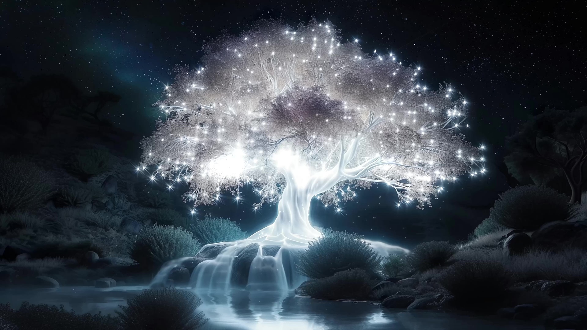 Fantasy White Tree Live Wallpaper - WallpaperWaifu