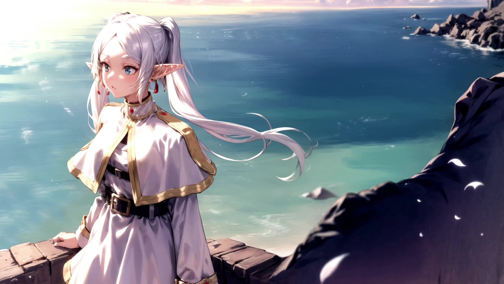 Frieren by the Sea Sousou no Frieren Live Wallpaper - WallpaperWaifu