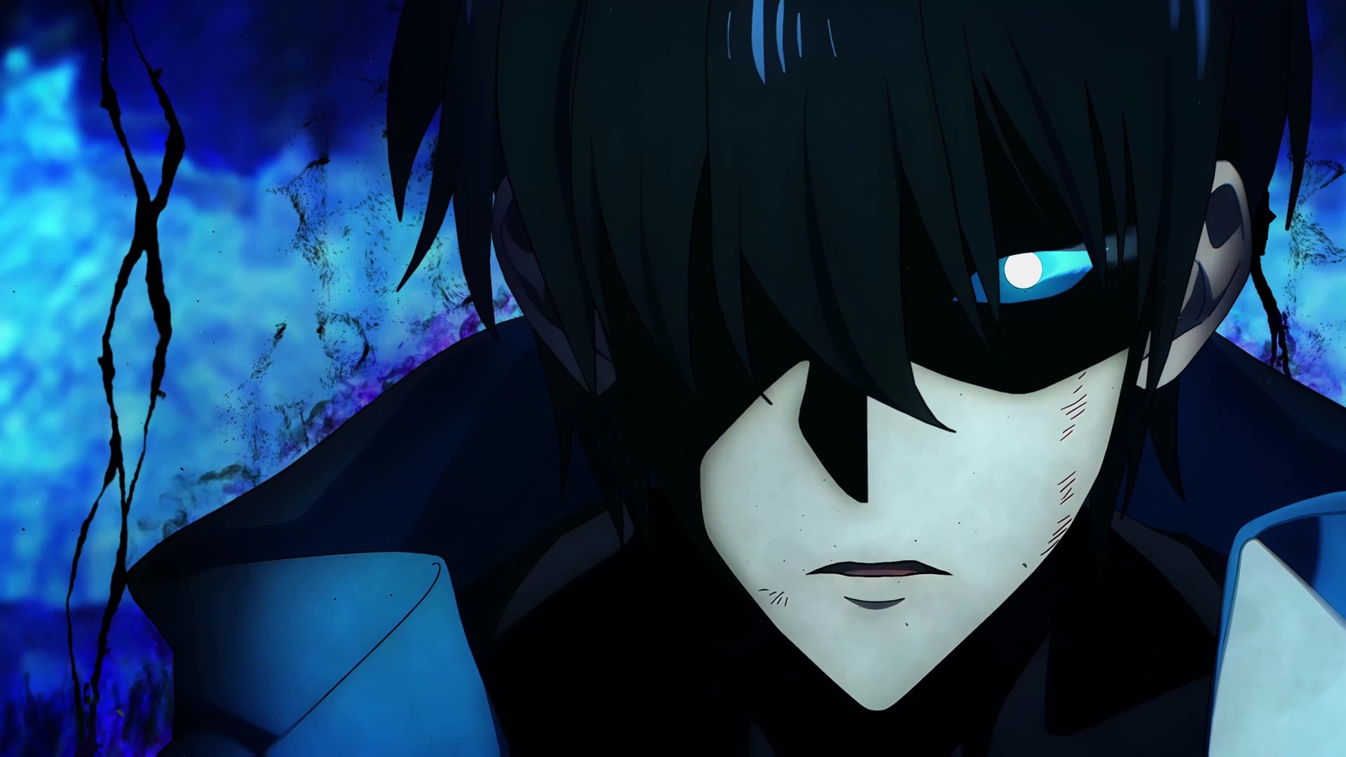 Sung Jinwoo Face Portrait Solo Leveling Live Wallpaper - WallpaperWaifu