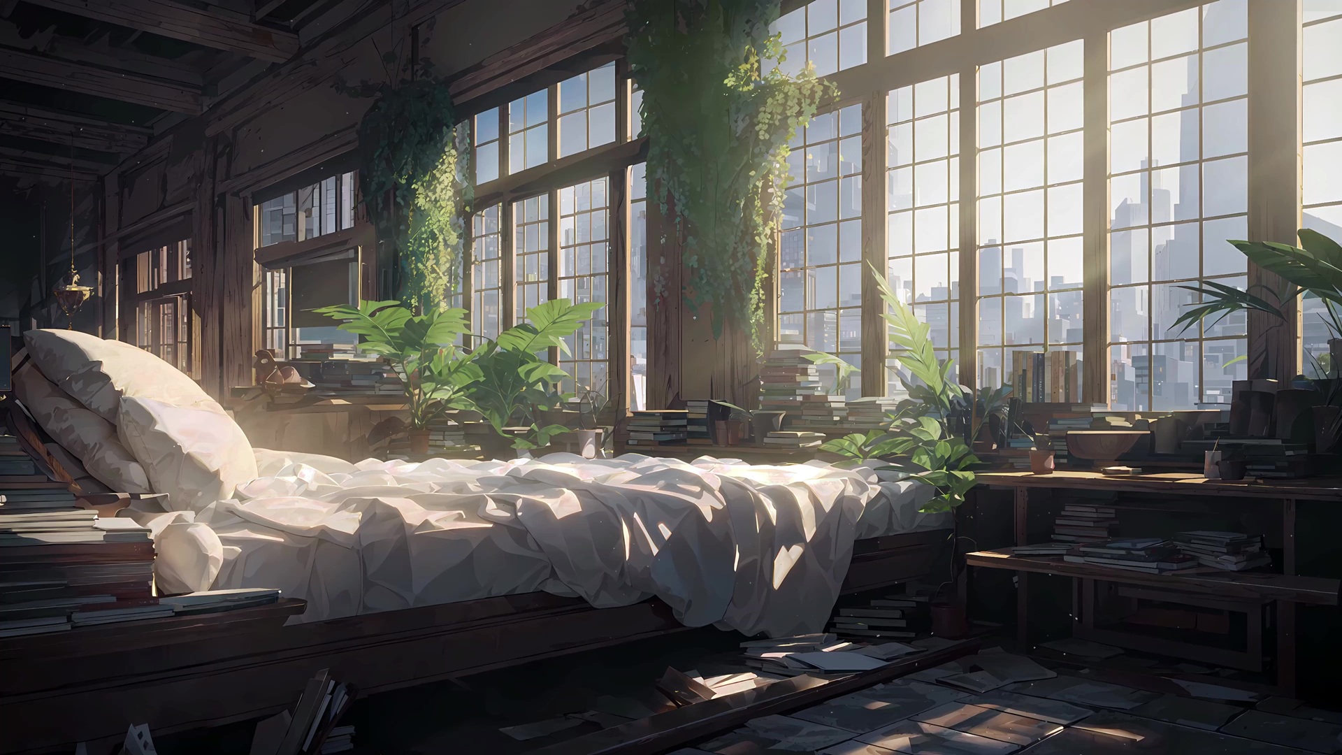 Books and Bed Live Wallpaper - WallpaperWaifu