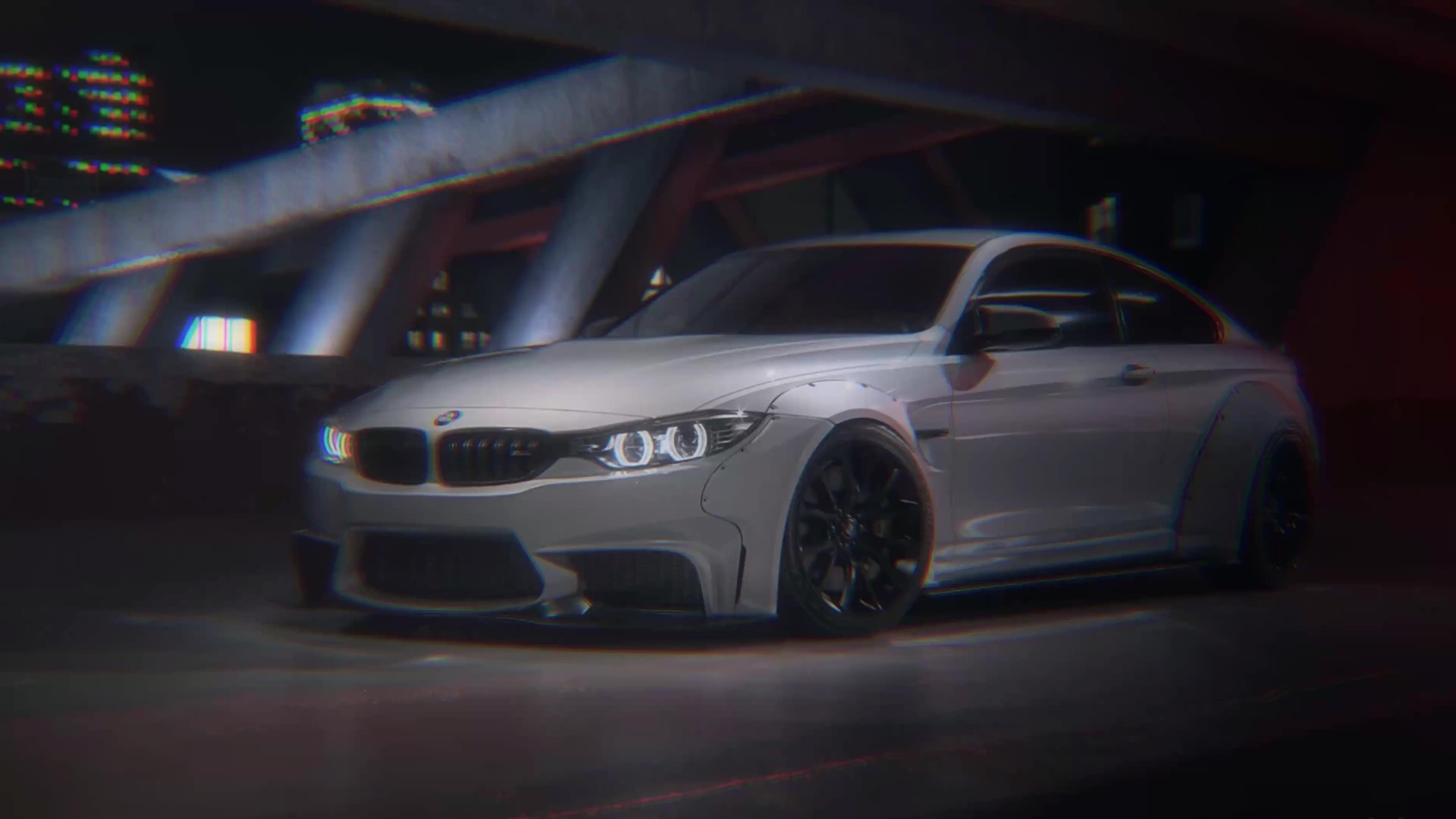 BMW M4 White Flashing Lights Live Wallpaper - WallpaperWaifu